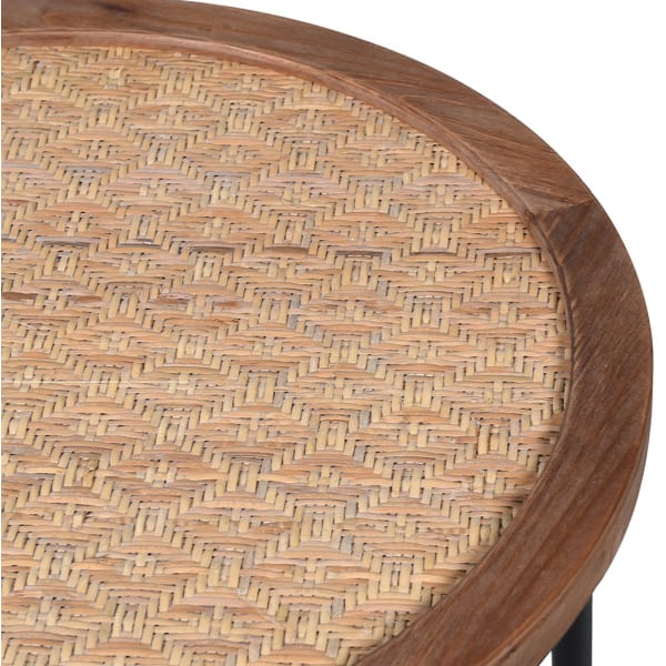 Set of 2 Rattan Top Tables – Grey Goose Living