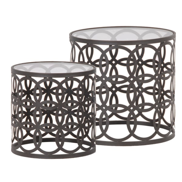 Set of 2 Round Nesting Tables – Grey Goose Living