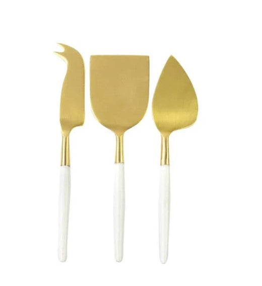 White & Gold Cheese Set – Grey Goose Living